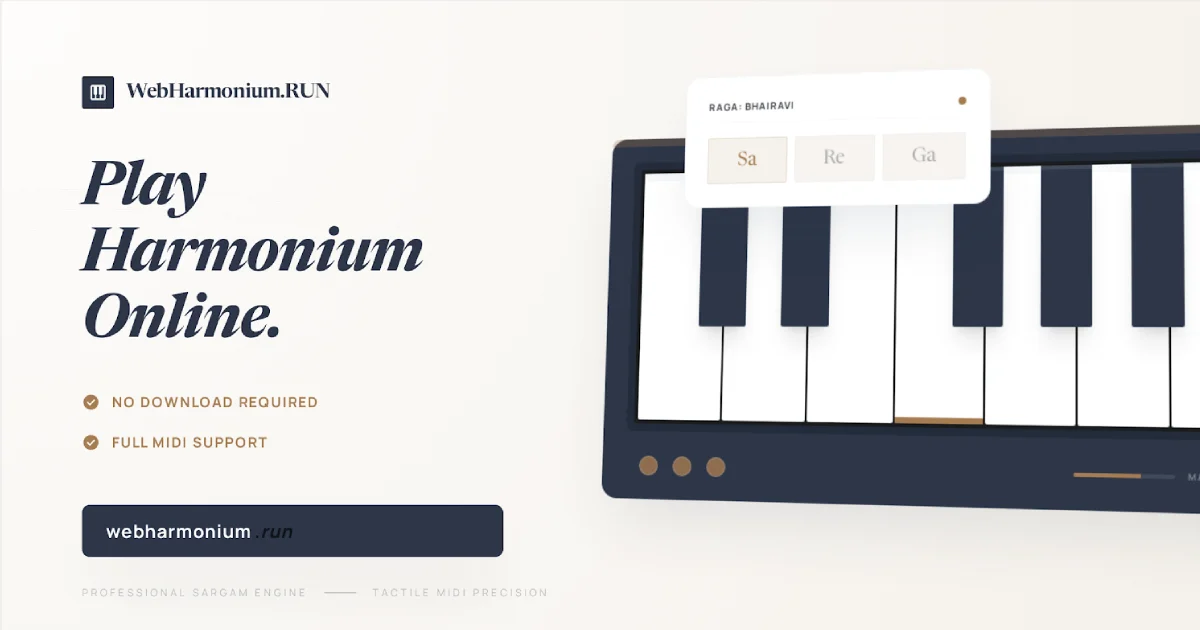 Web Harmonium - Play Online Harmonium Keyboard Free